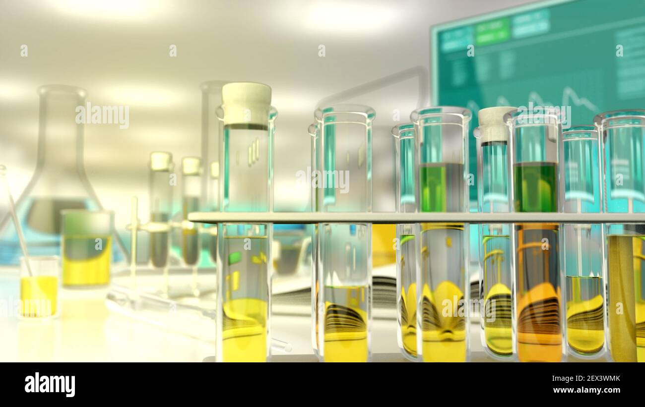 clinical urine analysis background, cg medical 3d illustration Stock ...