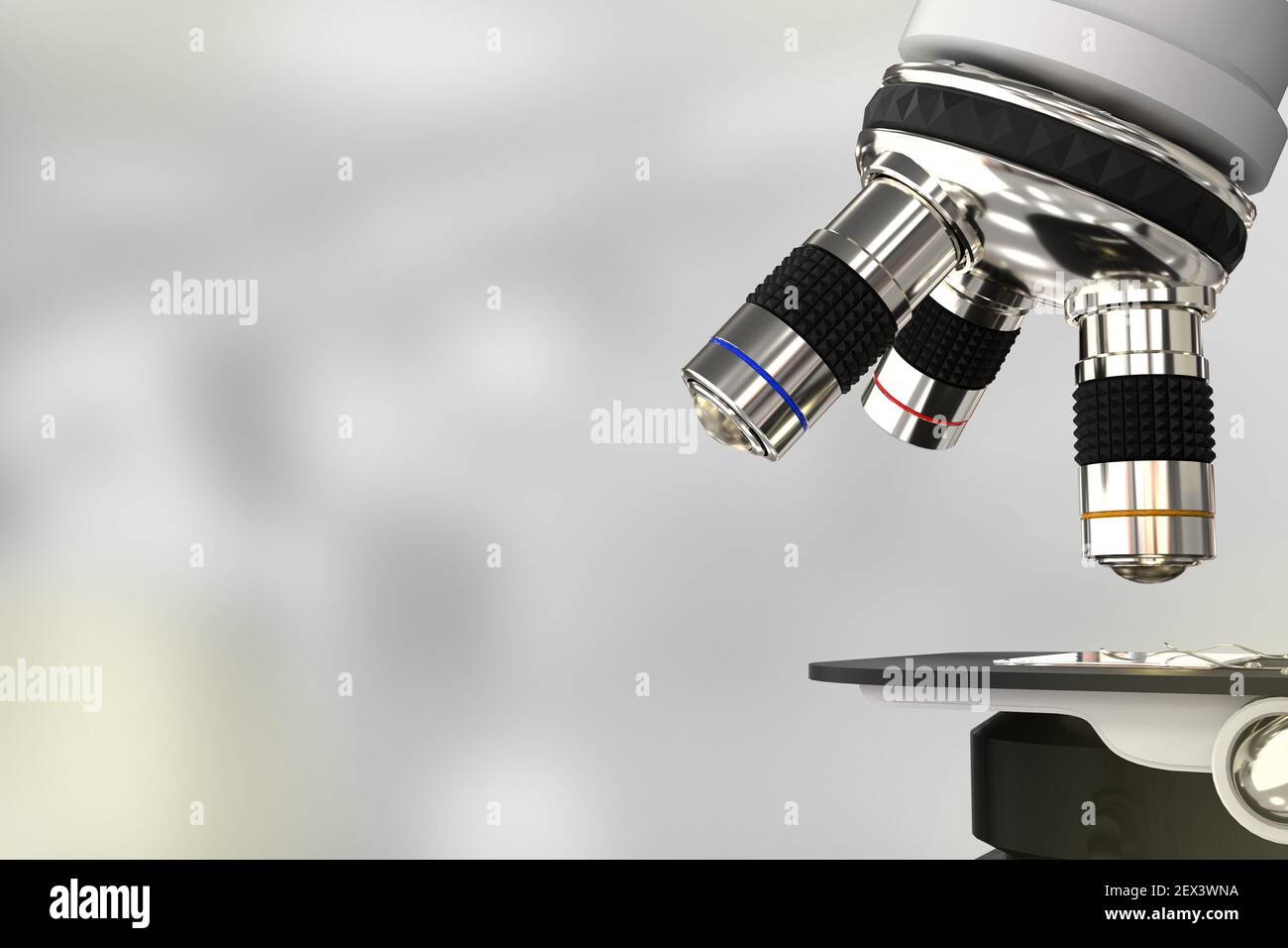 physics work concept, object 3D illustration - lab hi-tech scientific ...