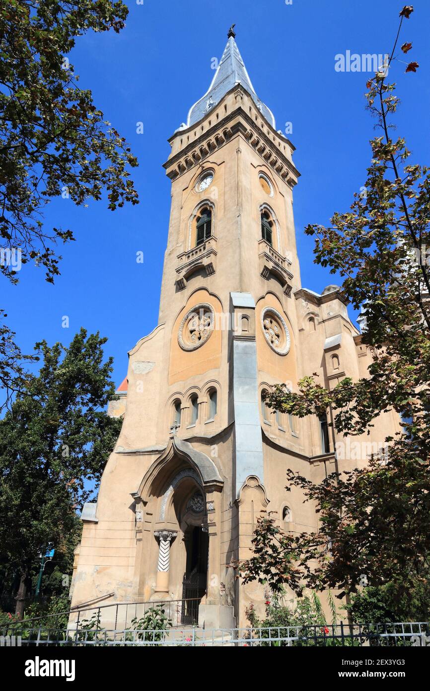 Timisoara city, Romania. Timis county. Piarist church of Saint Cross ...
