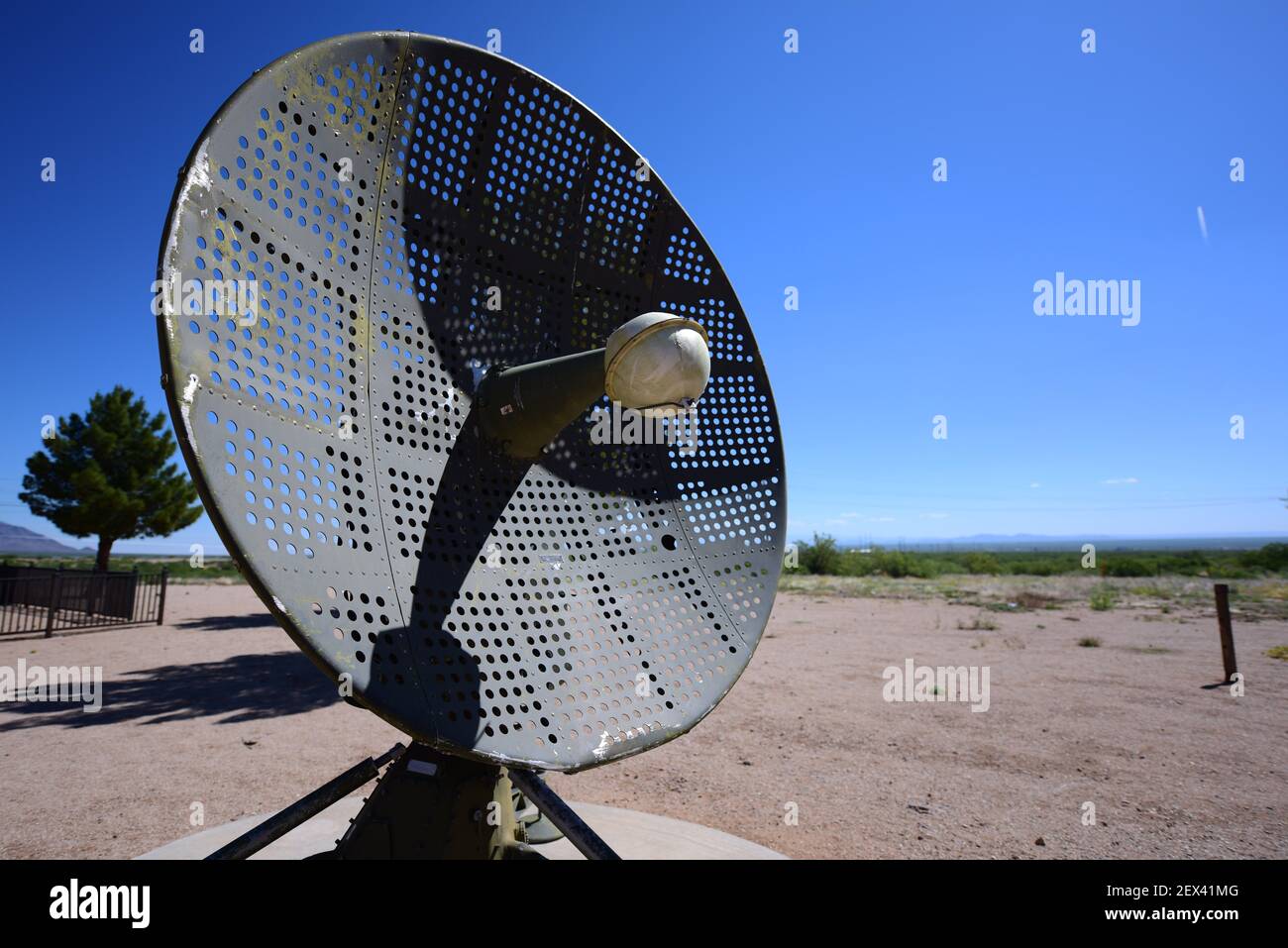 An early tracking system pictured at the missile park outside the White ...