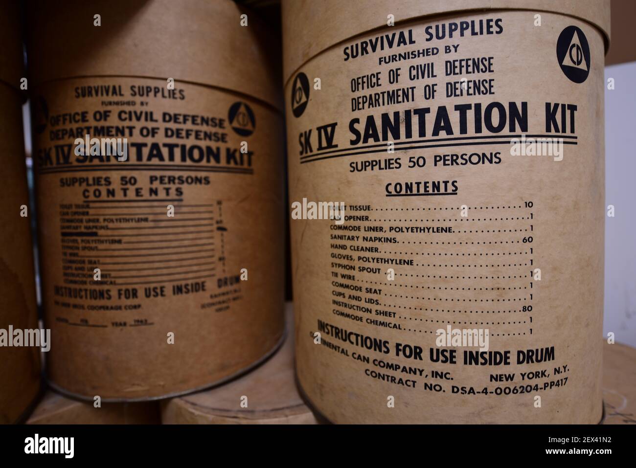 SK IV sanitation kits pictured at the White Sands Missile Range Museum ...