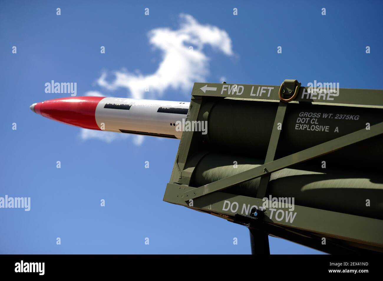 The Army Tactical Missile System (TACMS) pictured at the missile park ...