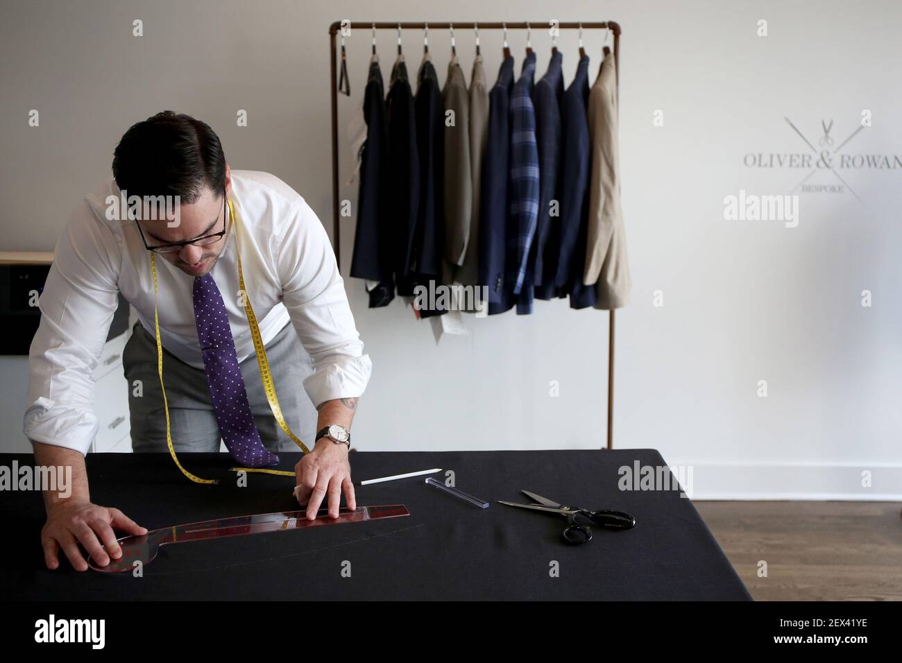 Joseph Mapes, master tailor and owner of Oliver and Rowan Bespoke ...