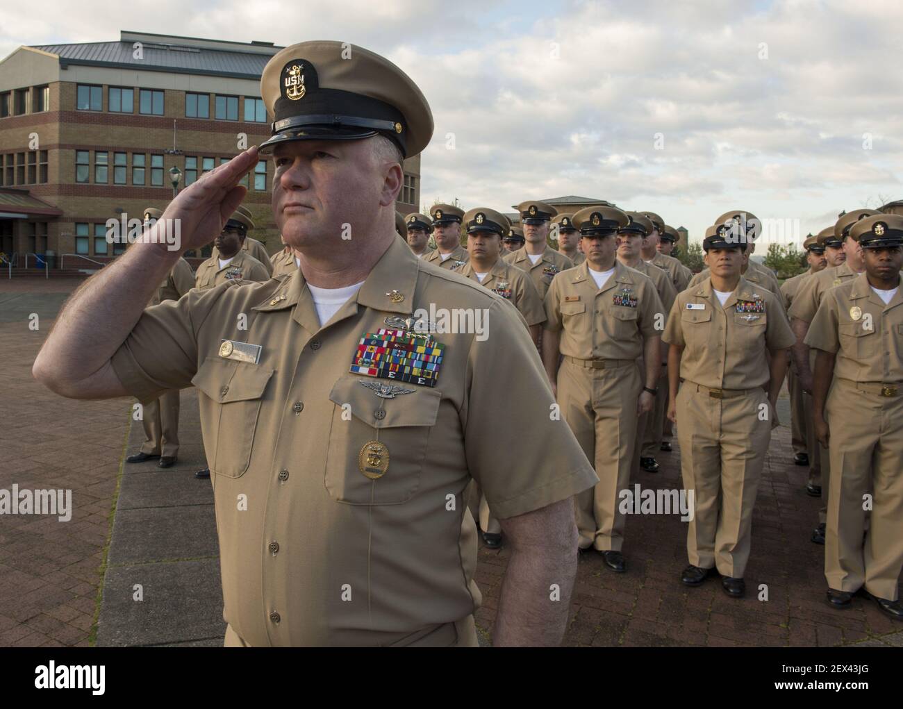 EVERETT, Wash. (April 1, 2015) Command Master Chief Josh Dugan, command ...