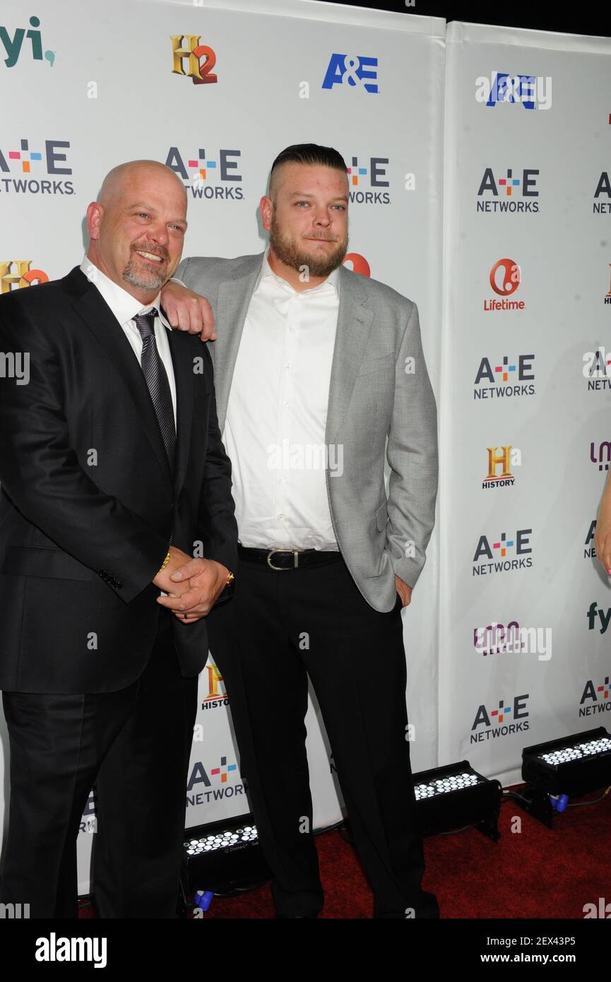L-R: Rick Harrison, Corey Harrison arrives to the A&E Networks 2015 ...