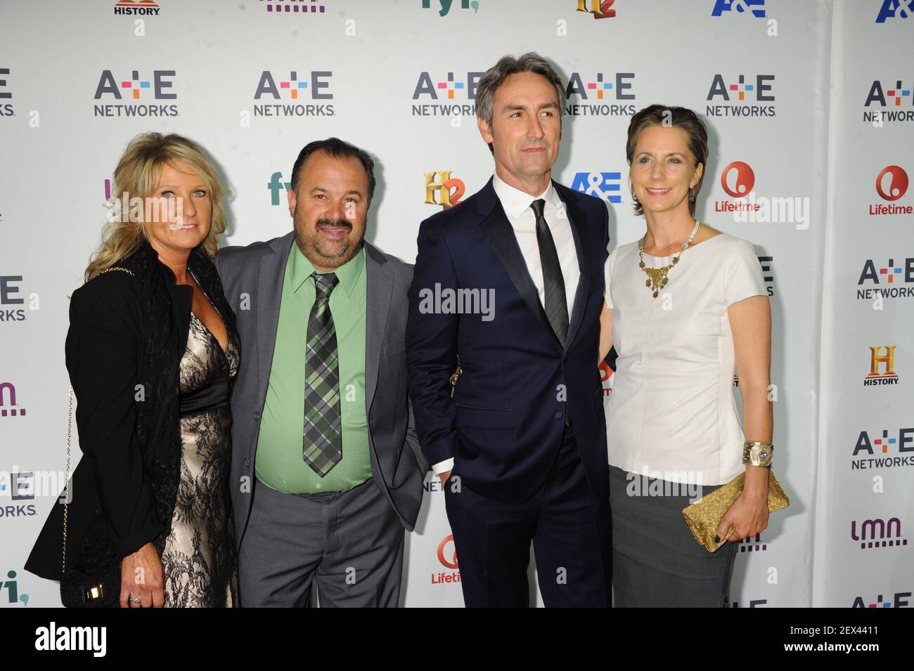 L-R: Frank Fritz, Mike Wolfe, Jodi Faeth arrives to the A&E Networks ...