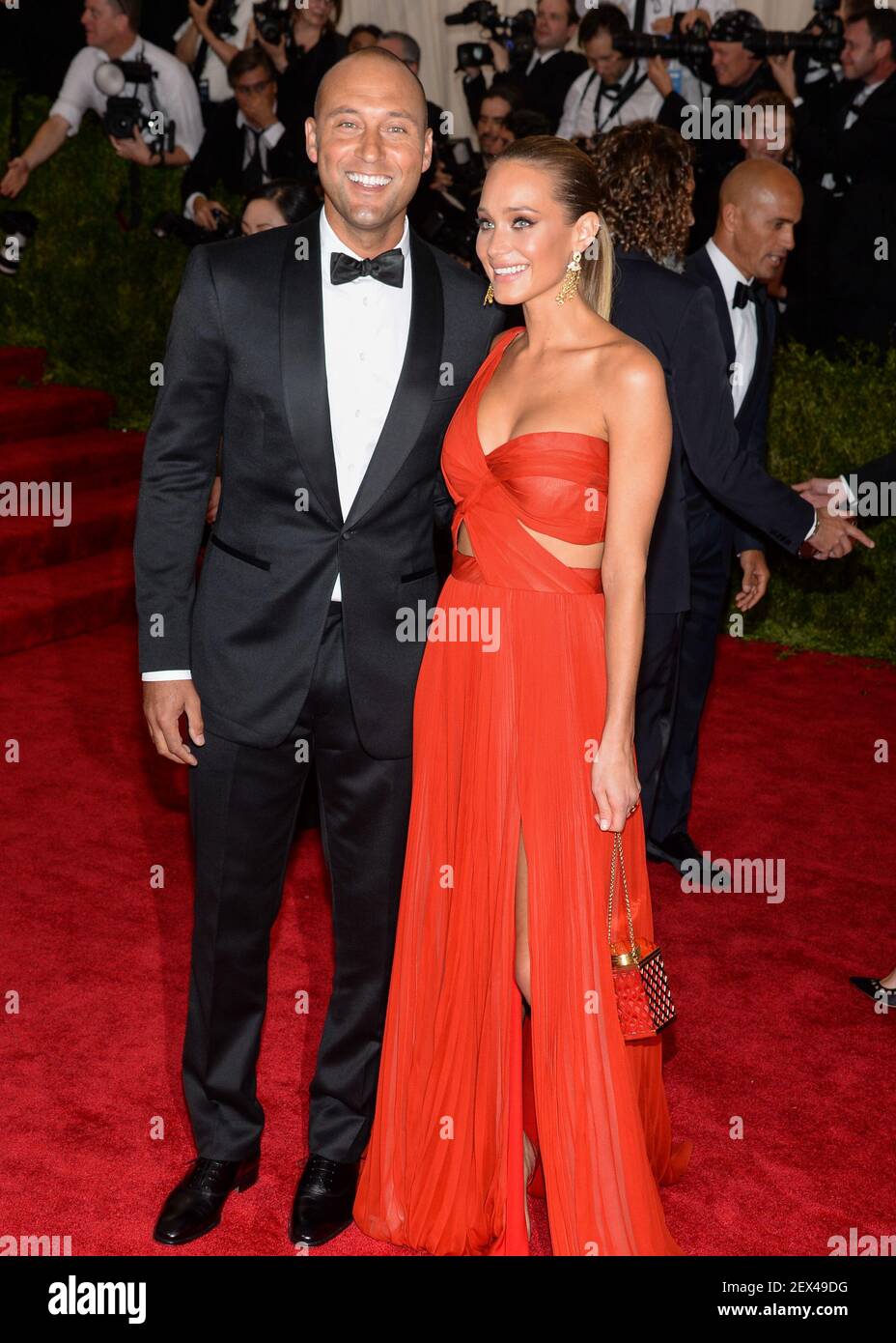 Derek Jeter and his girlfriend Hannah Davis arrives at the 2015 Costume ...