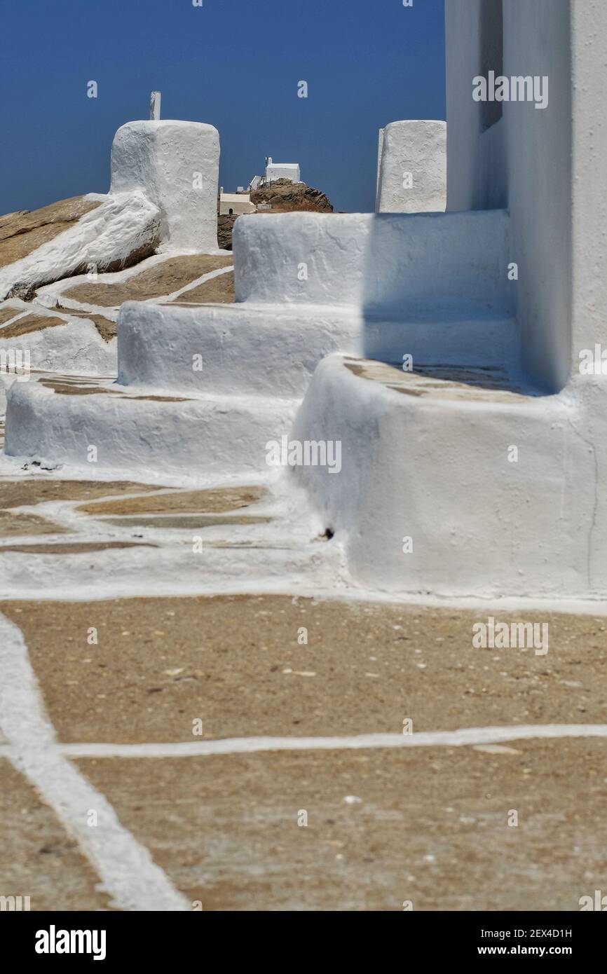 Typical Cycladic architecture in Ios cyclades Greece Stock Photo - Alamy