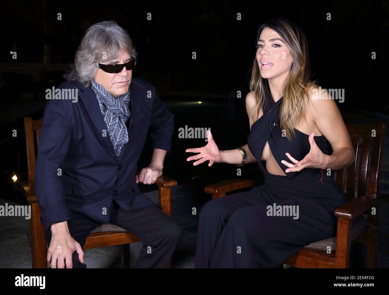 MIAMI, FL - MAY 6: Jose Feliciano (L) and Danella Urbay are seen during ...