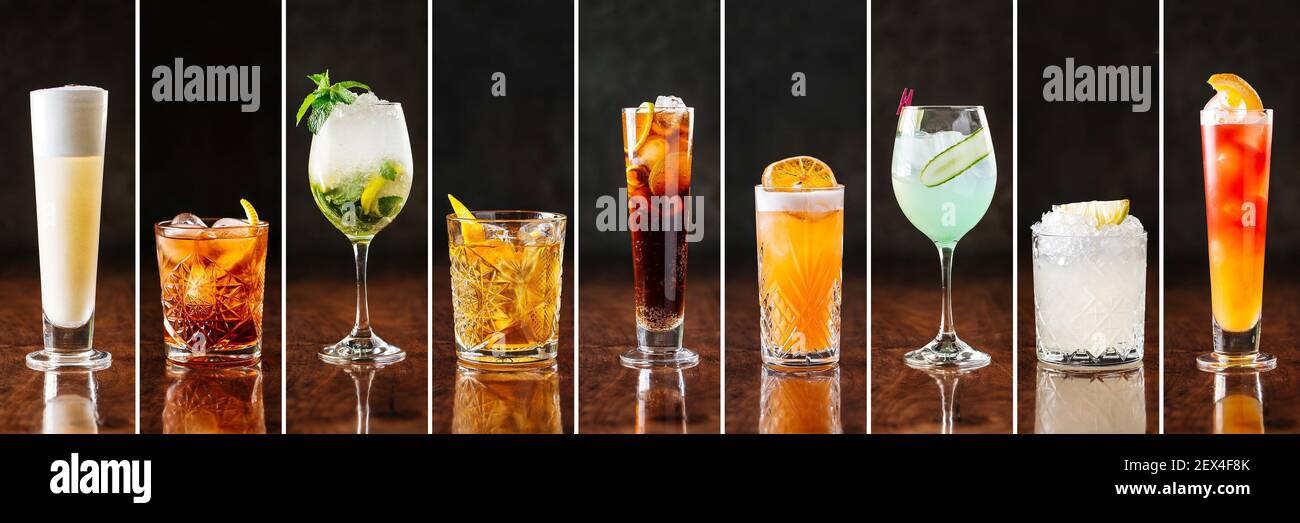Cocktails collage hi-res stock photography and images - Alamy