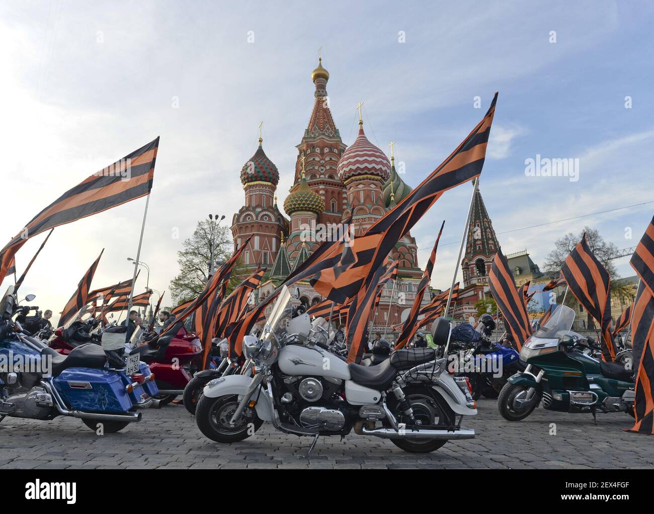 Members of the Night Wolves (Russian: Ð Ð¾Ñ‡Ð½Ñ‹Ðµ Ð’Ð¾Ð»ÐºÐ¸), a ...