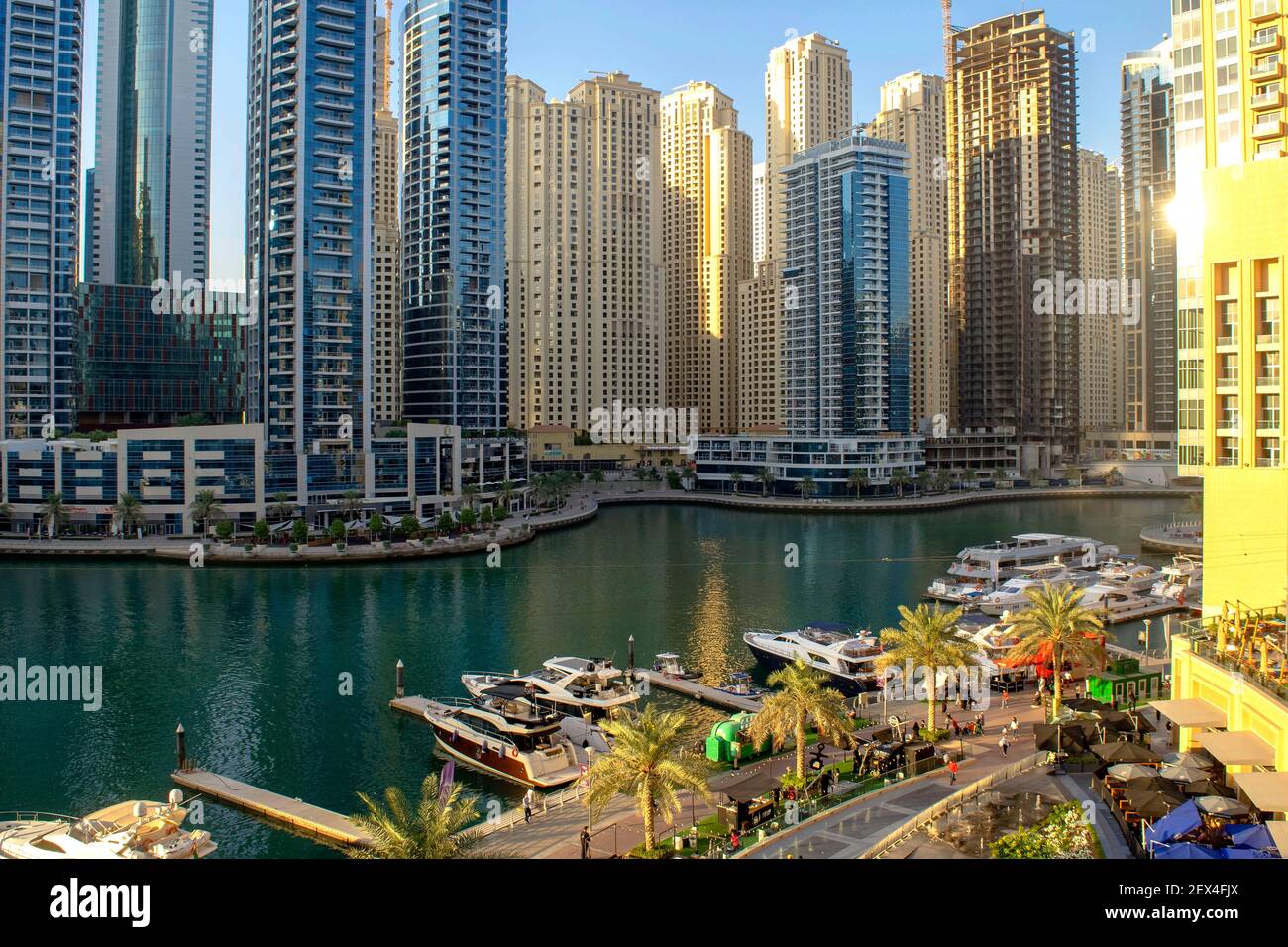 Dubai UAE - September 26, 2020: Beautiful view of Dubai Marina ...