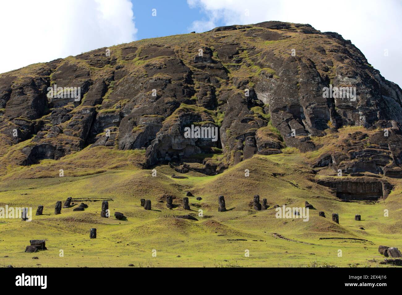 Rano Raraku, Moai Quarry, Easter Island, Chile Stock Photo - Alamy