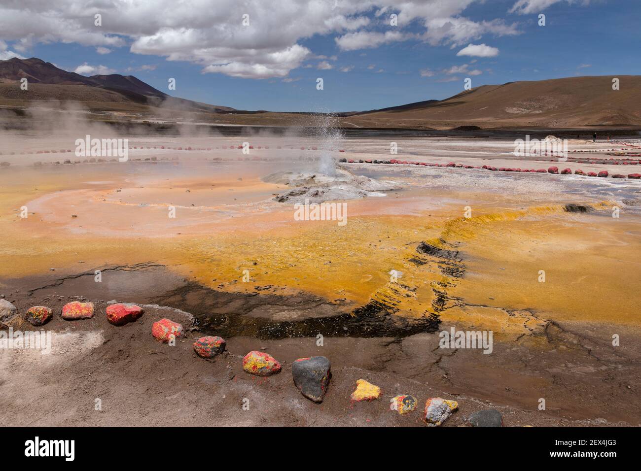 El Tatio geysers, San Pedro de Atacama, Atacama Desert, Chile Stock ...