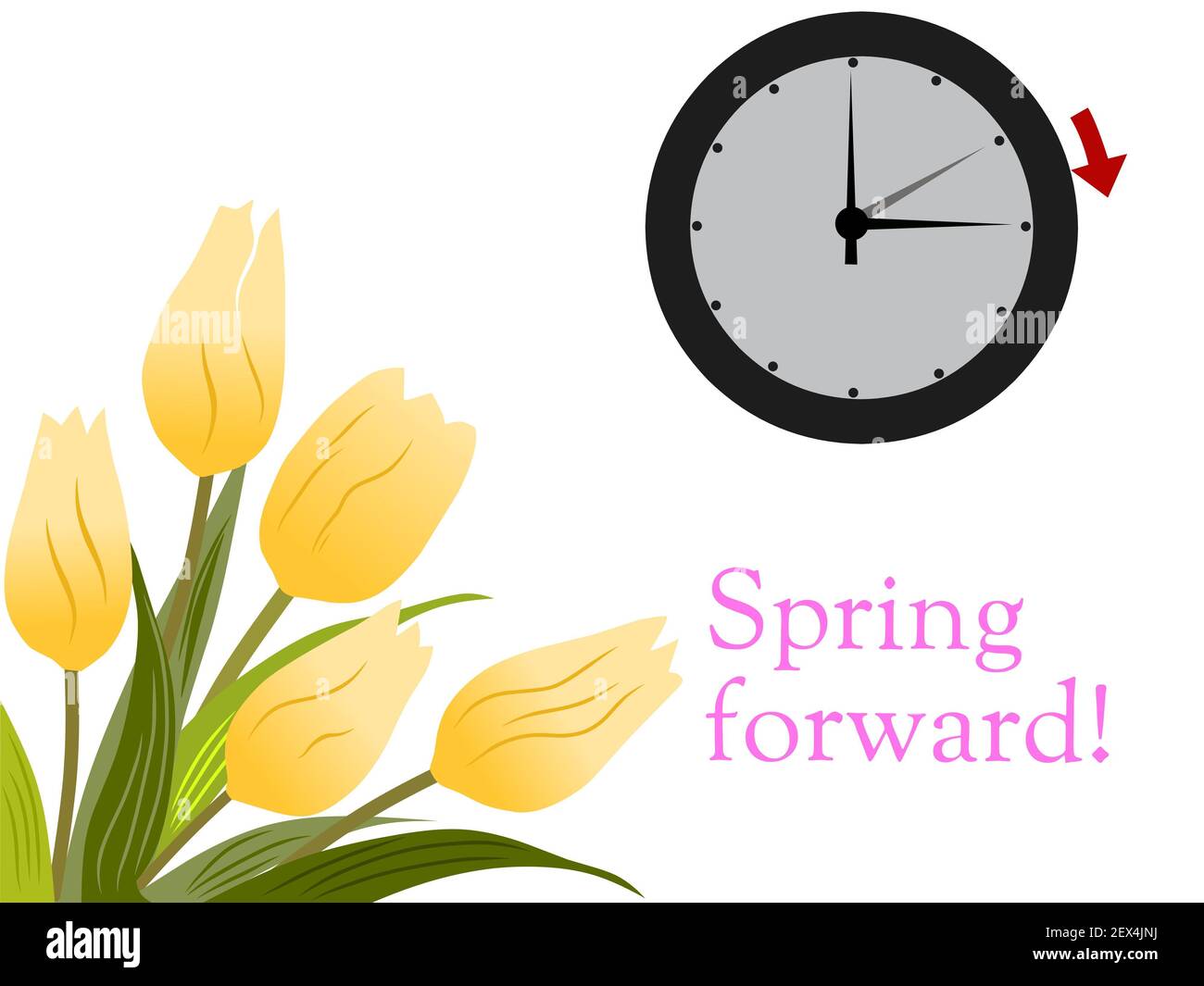 Illustration Daylight saving time Stock Photo - Alamy