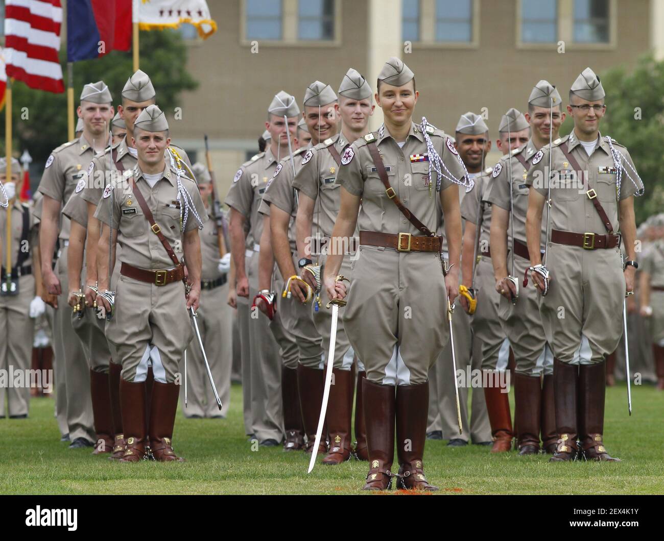 Cadet Colonel of the Corps Alyssa Michalke of Schulenburg, Texas ...