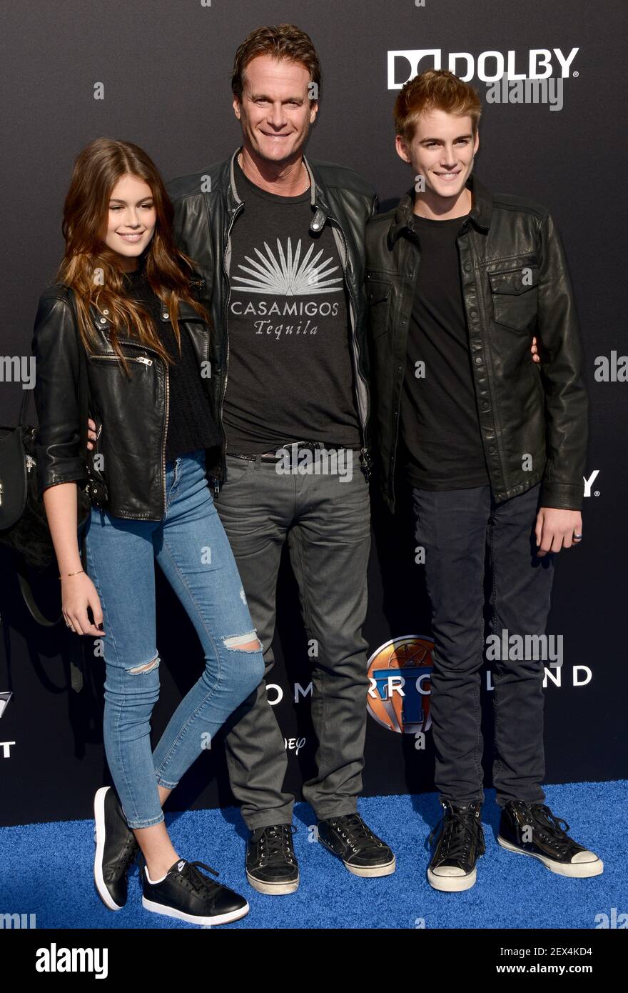 Rande Gerber and his children arrive at the premiere of Disney's ...