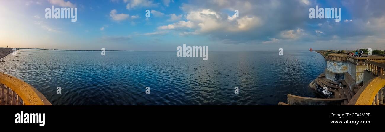 Panoramic View Of Chembarambakkam Lake Located in Chennai. Largest ...