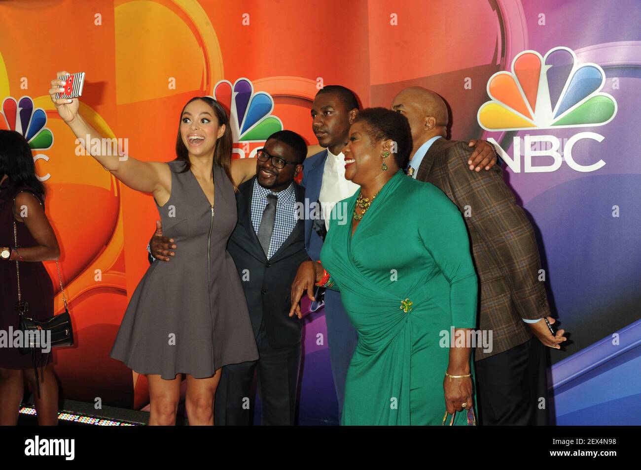 L-R: Lil Rel Howrey, Amber West, Jerrod Carmichael, Loretta Devine ...