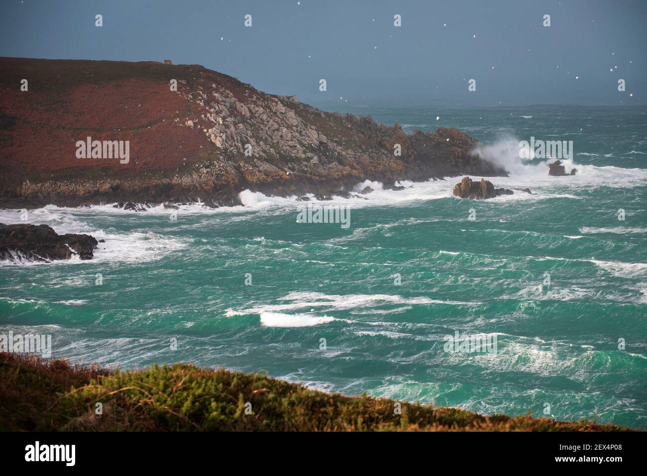Storm Bella in Beuzec-Cap-Sizun, in the Bay of Douarnenez, on December ...