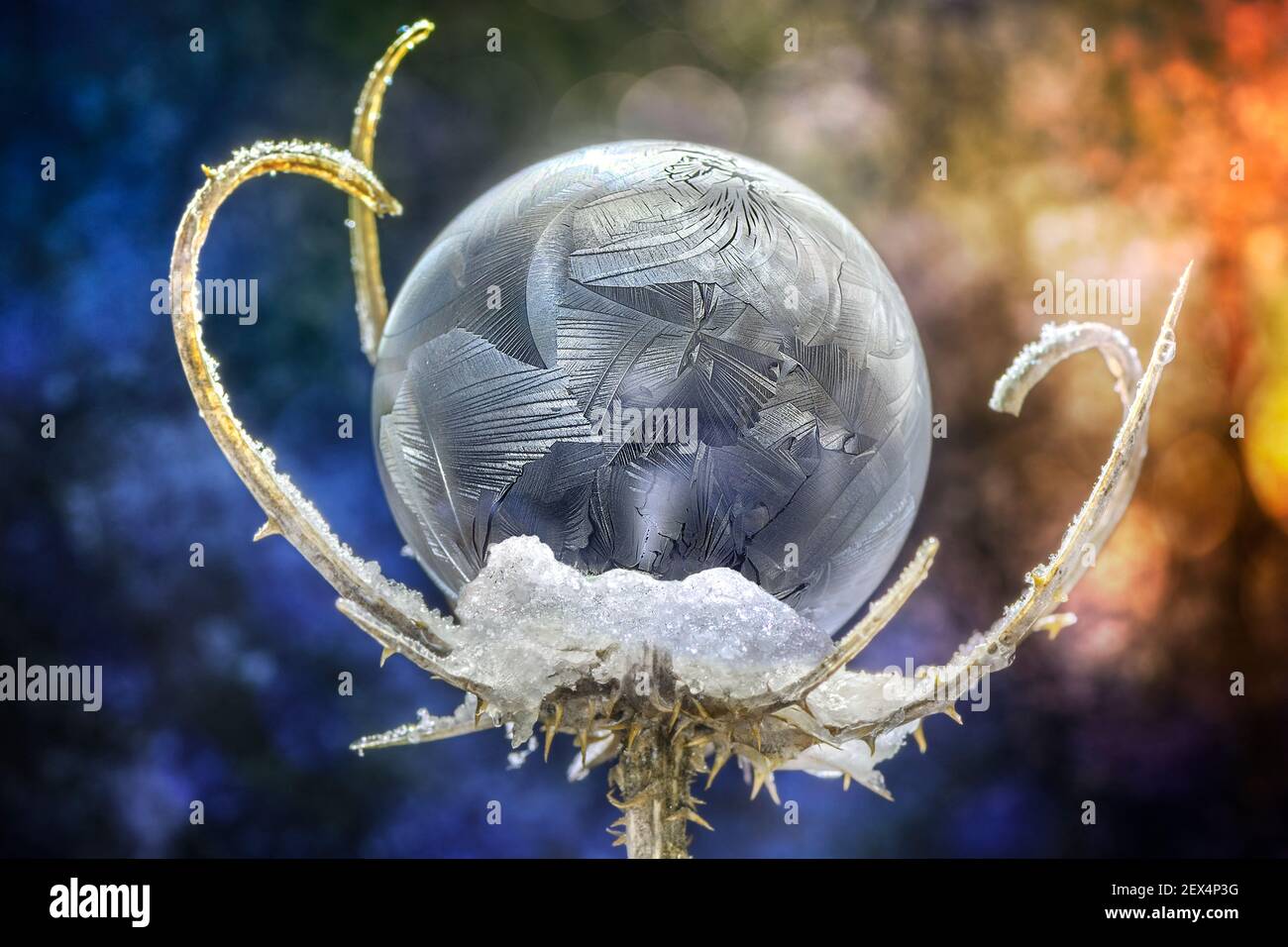 Frozen soap bubble by - 10° Stock Photo - Alamy