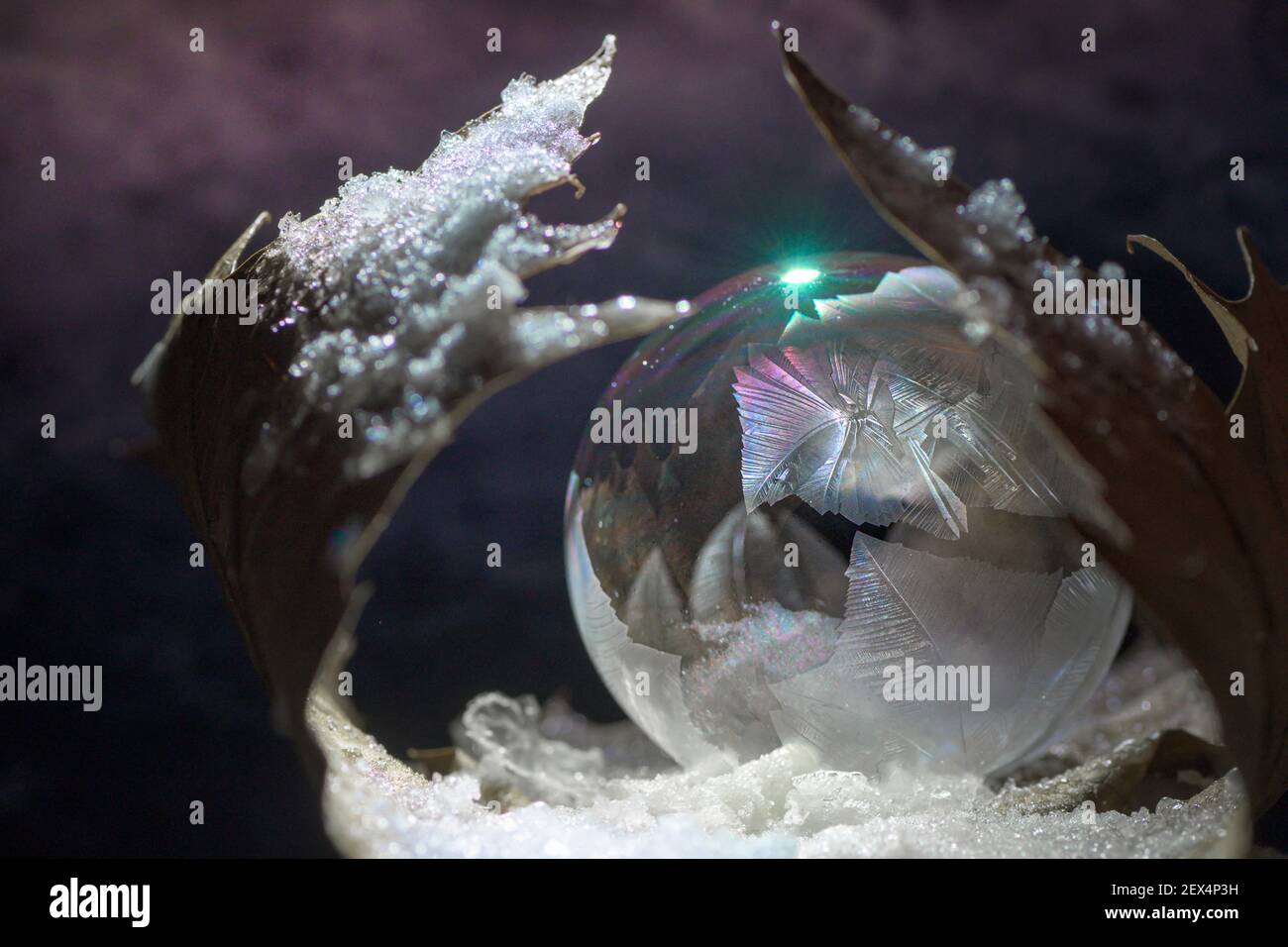Frozen soap bubble by - 10° Stock Photo - Alamy