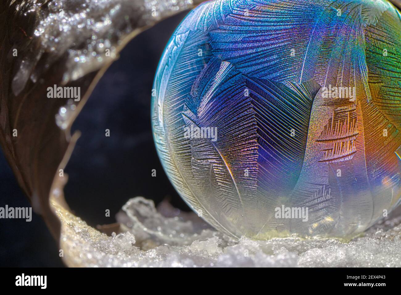 Frozen soap bubble by - 10° Stock Photo - Alamy