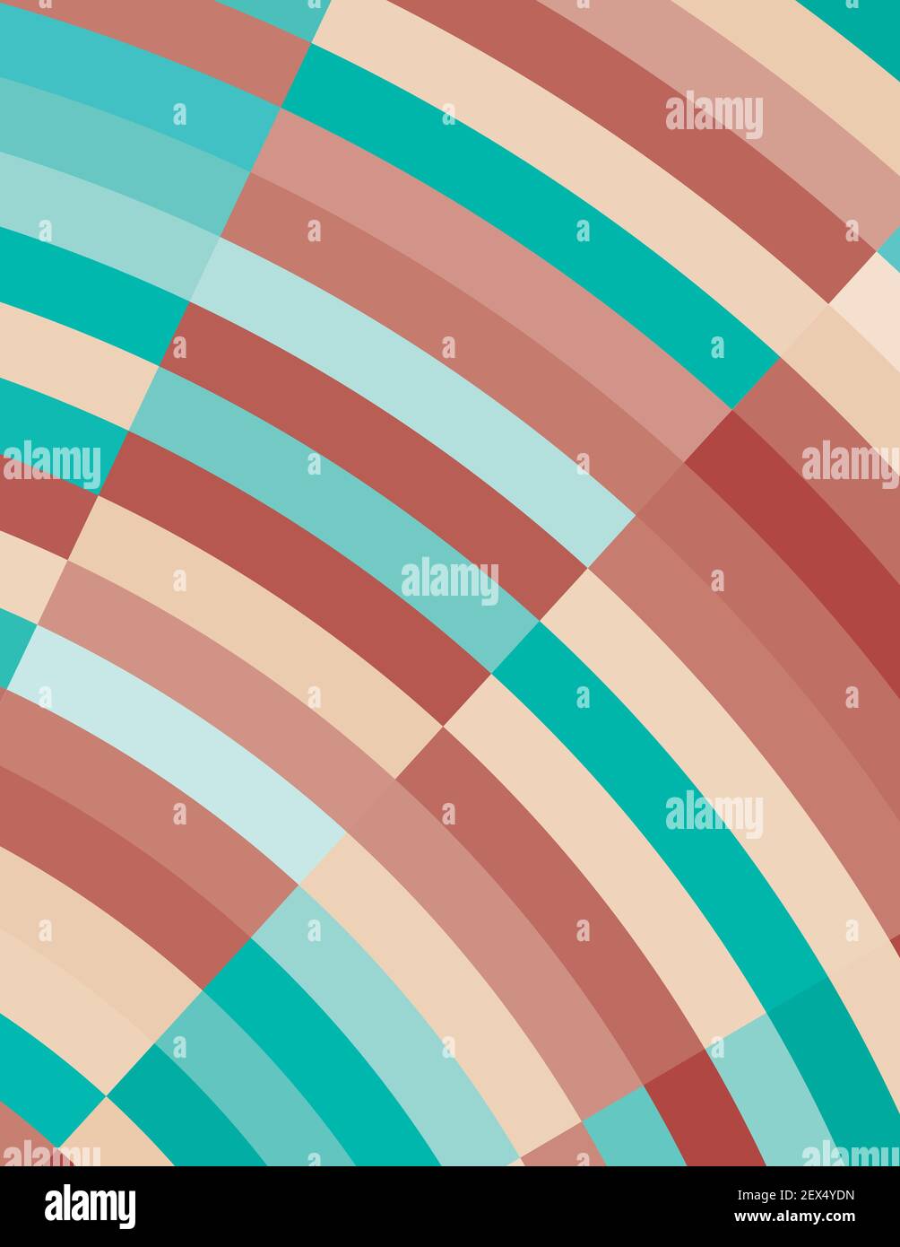 Abstract vertical retro background with iris blue, persian green and ...