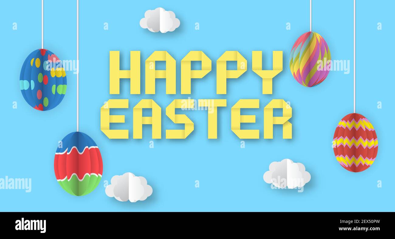 Happy easter banner template Stock Vector Image & Art - Alamy