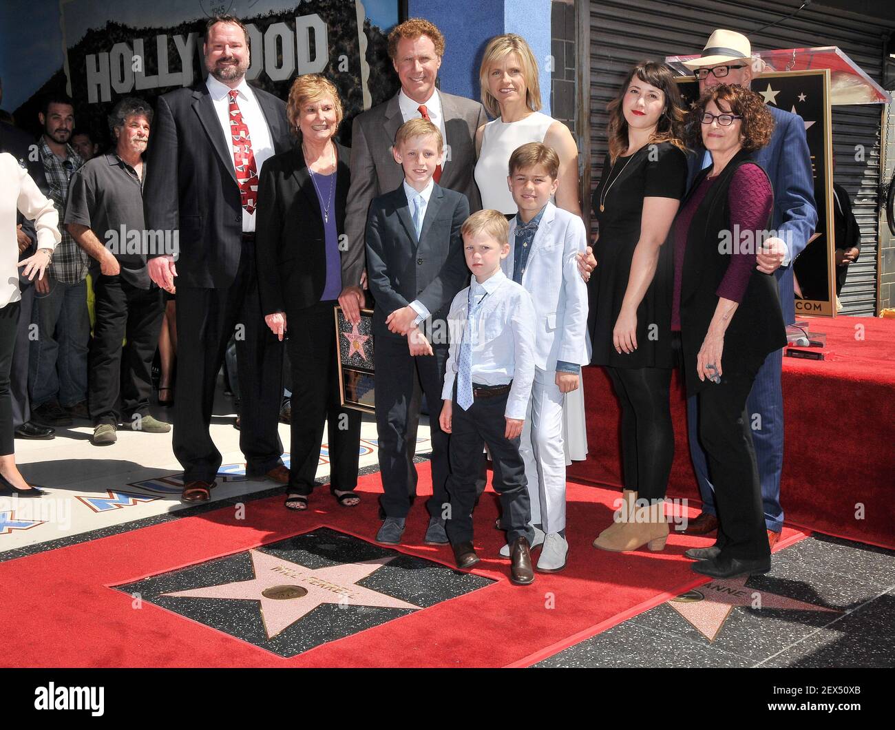 Will Ferrell & Family at the Will Ferrell Honored With Star On The ...