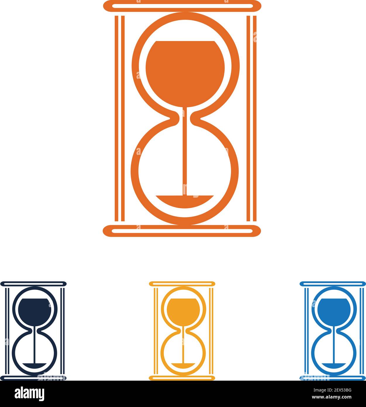 Hourglass logo Icon Vector Illustration design template Stock Vector ...