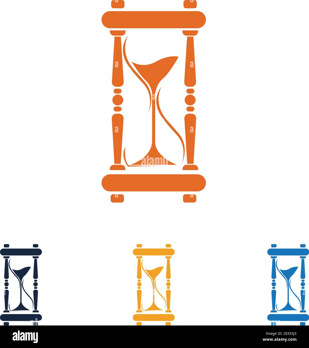 Hourglass logo Icon Vector Illustration design template Stock Vector ...