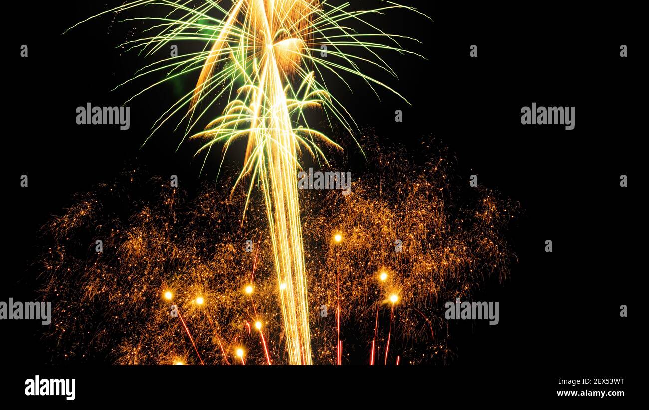 Image with a black background prepared to edit text of a firework ...