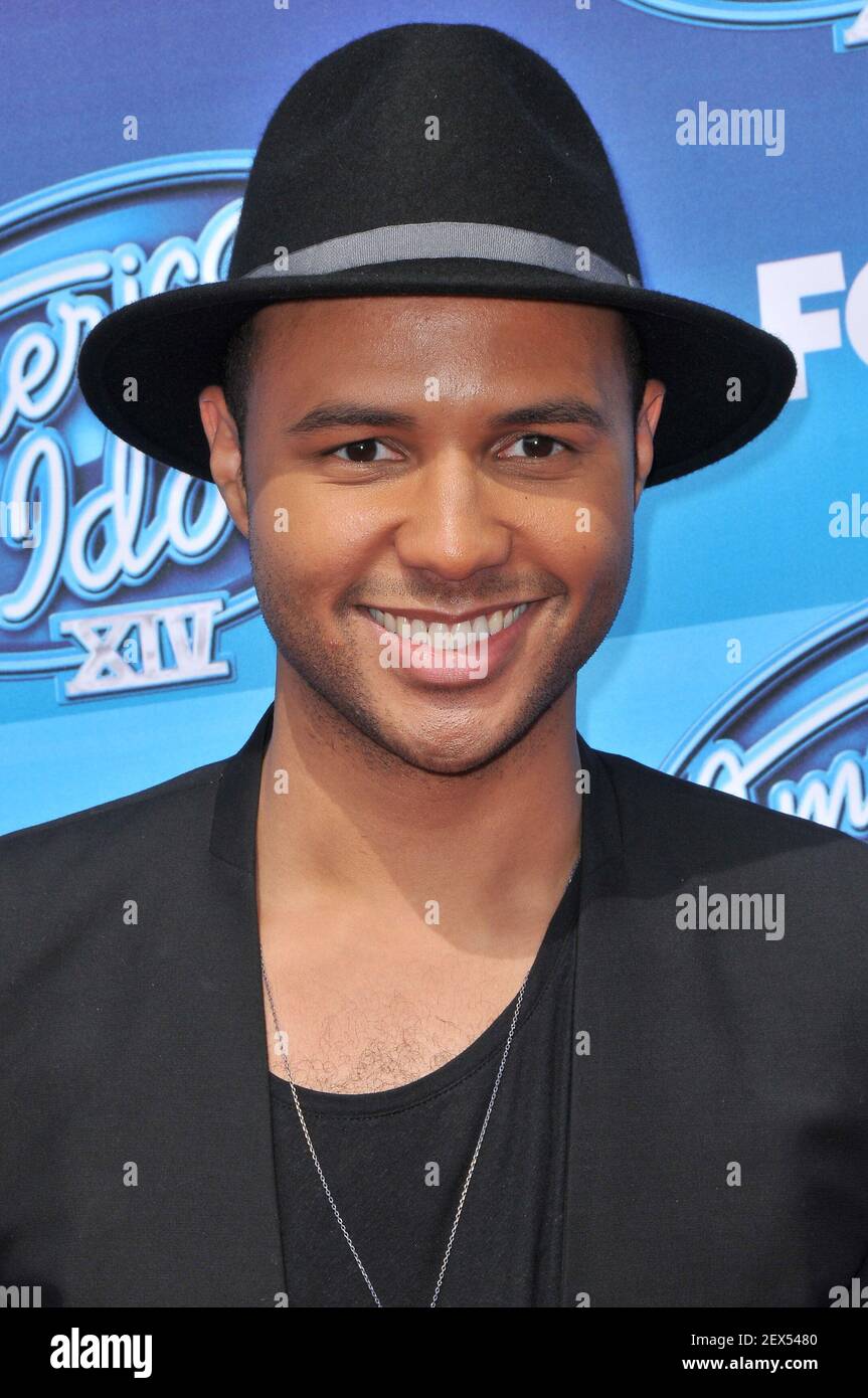 Rayvon Owen arrives at the American Idol XIV Finale held at the Dolby ...