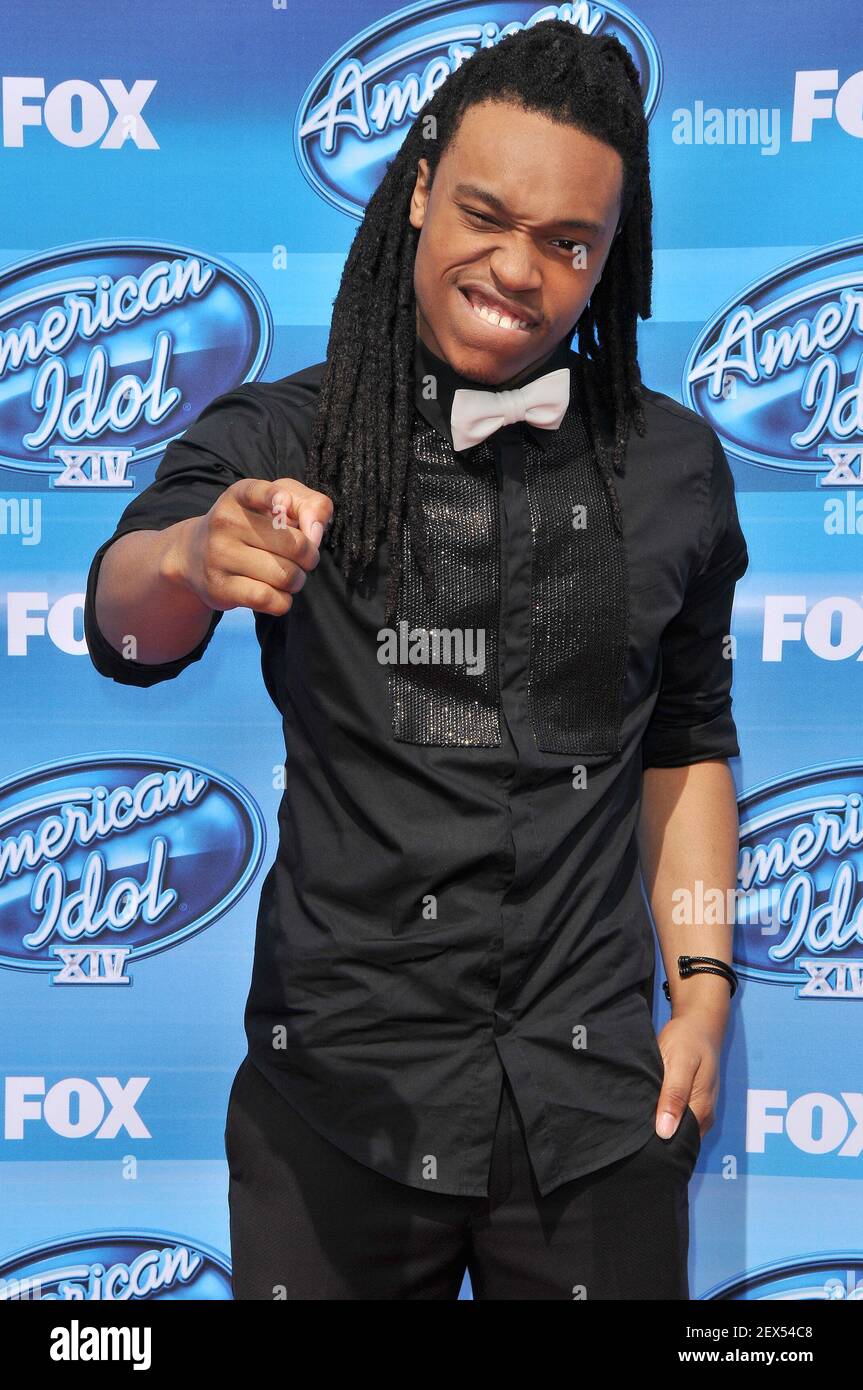 Qaasim Middleton arrives at the American Idol XIV Finale held at the ...