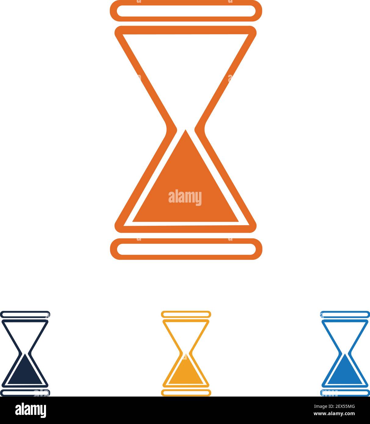 Hourglass logo Icon Vector Illustration design template Stock Vector ...