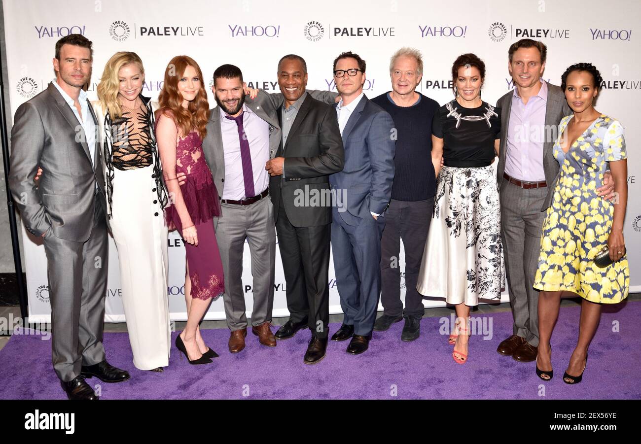 The cast of "Scandal" (L-R) Scott Foley, Portia de Rossi, Darby ...