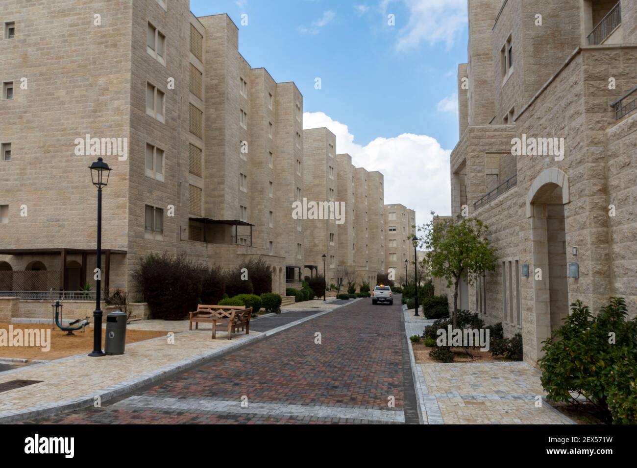 RAWABI, WEST BANK - MARCH 03: View of unoccupied residential buildings ...