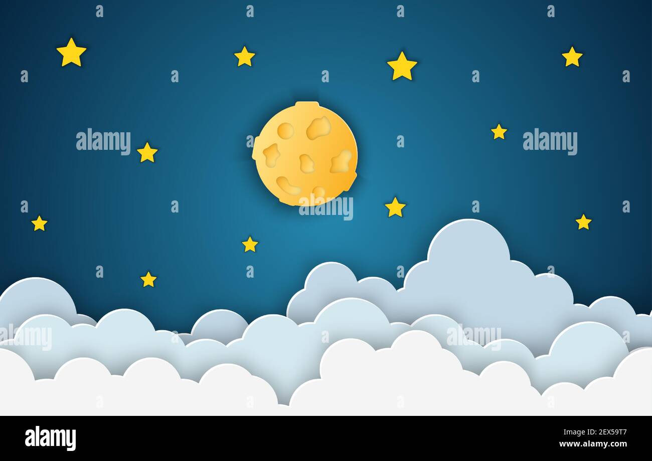 Crescent moon night Stock Vector Images - Alamy