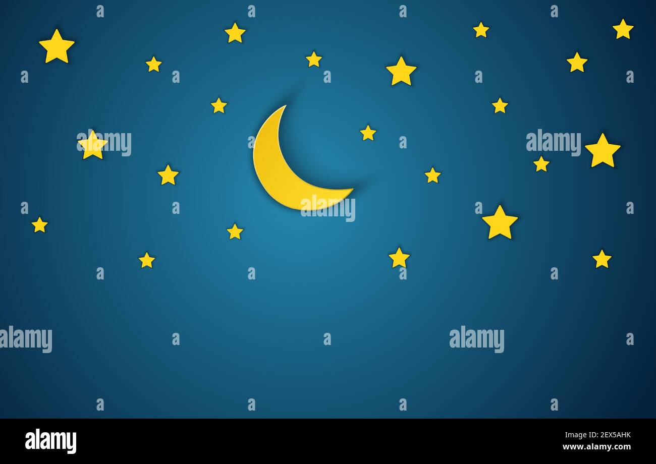 Paper art moon Stock Vector Image & Art - Alamy