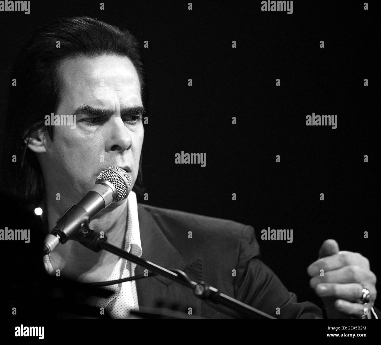 THE HAGUE - May 16, 2015 - Solo world tour concert of Nick Cave in the ...