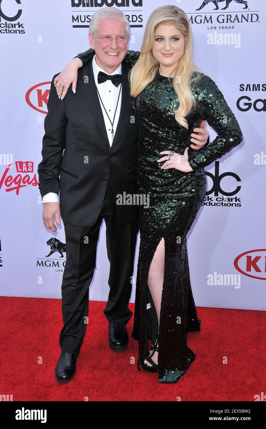 Meghan Trainor (right) & Father arrives at the 2015 Billboard Music ...