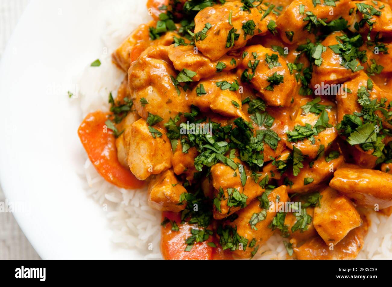 chicken korma diced chicken, rice and creamy korma sauce topped with ...