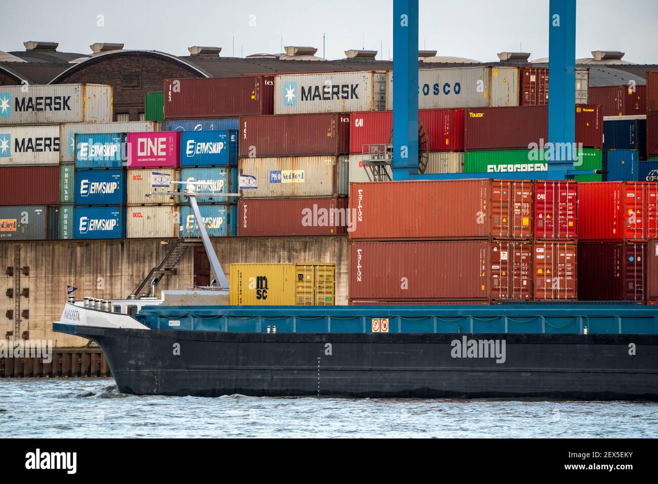 Container Terminal, Gateway West Terminal, Logport 2, in Duisburg, at ...