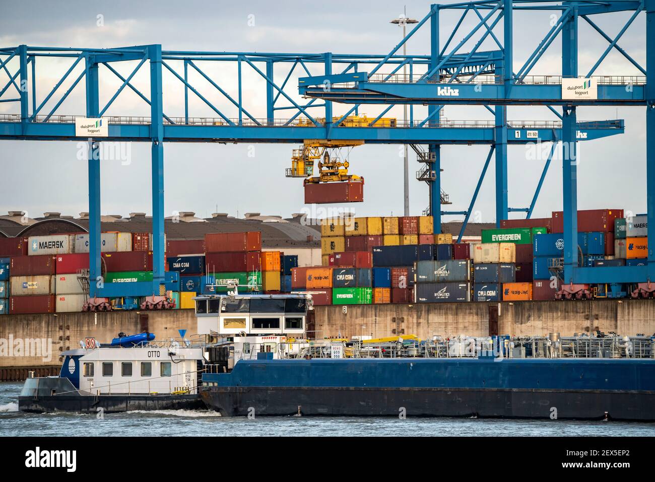 Container Terminal, Gateway West Terminal, Logport 2, in Duisburg, at ...