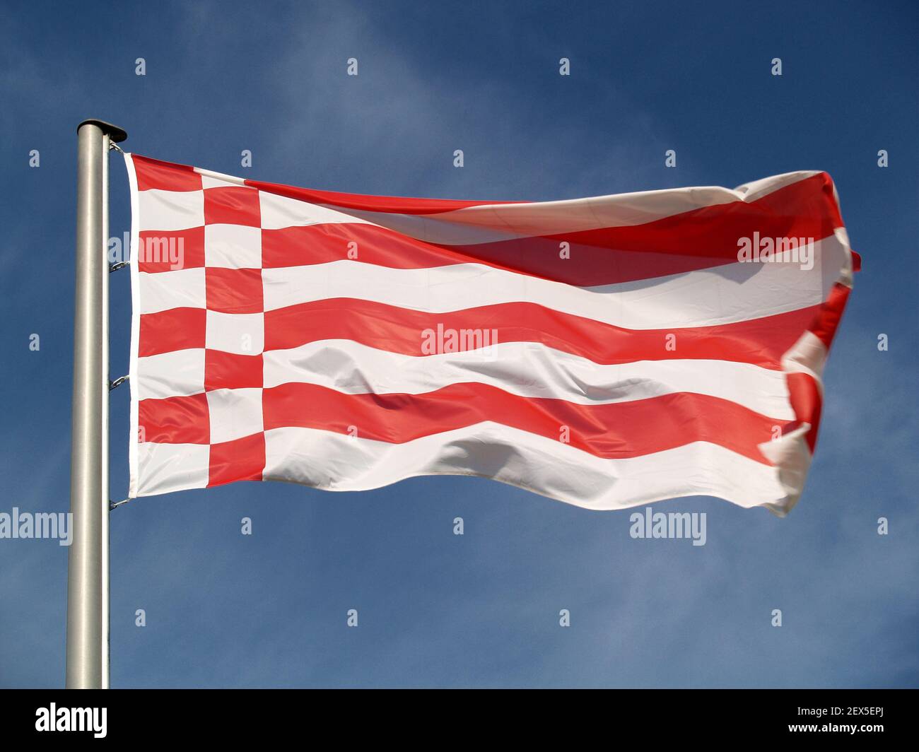 Flag of Free and Hanseatic Town Bremen, Germany Stock Photo - Alamy