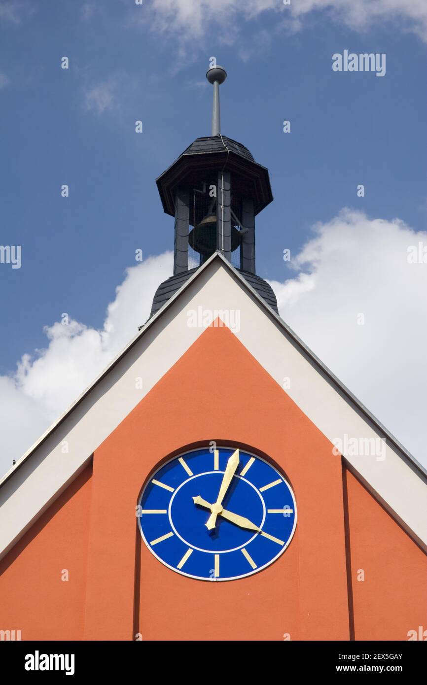 Rooftop clock hi-res stock photography and images - Alamy