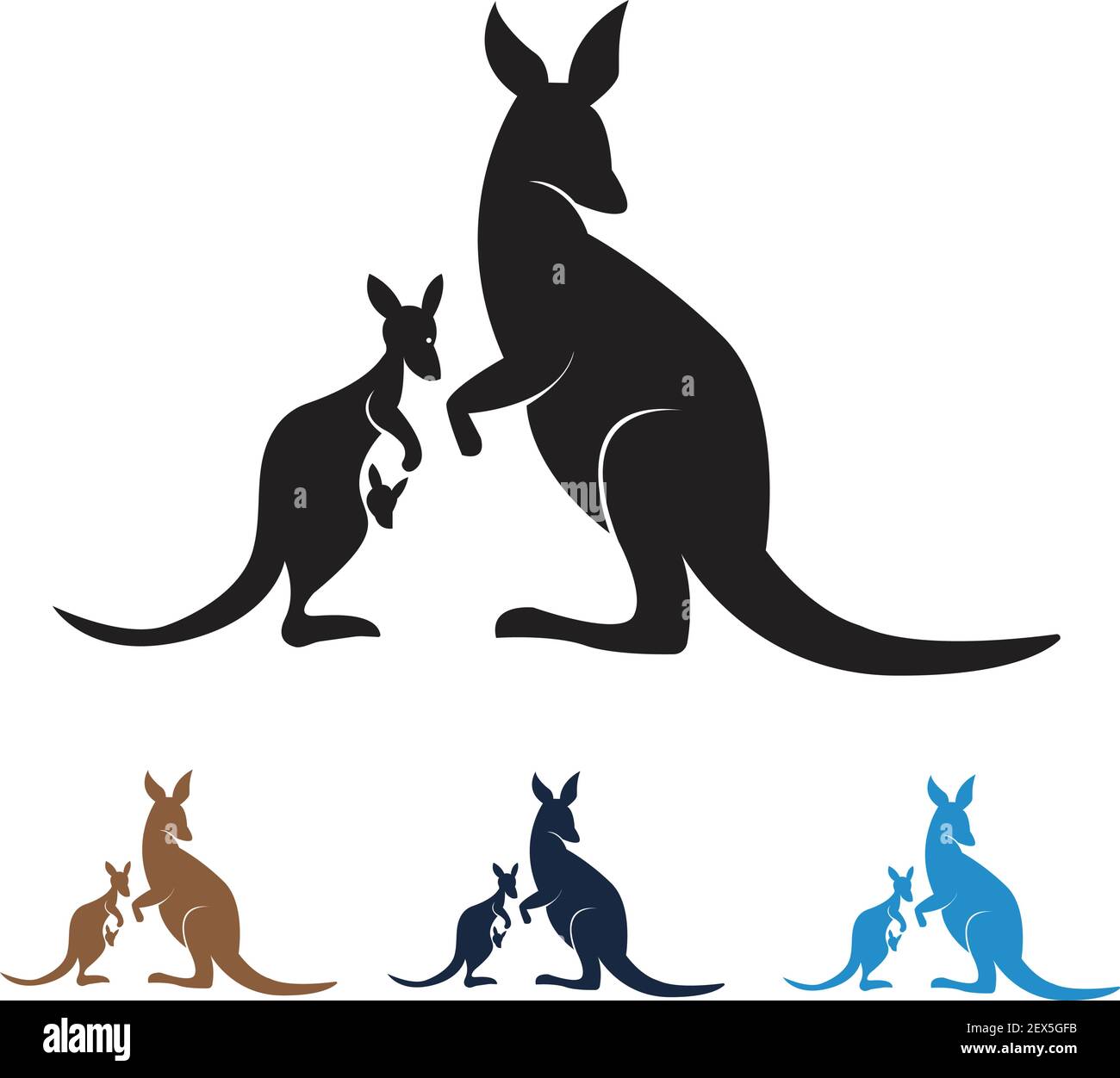 kangaroo Logo Template vector illustration design Stock Vector Image ...