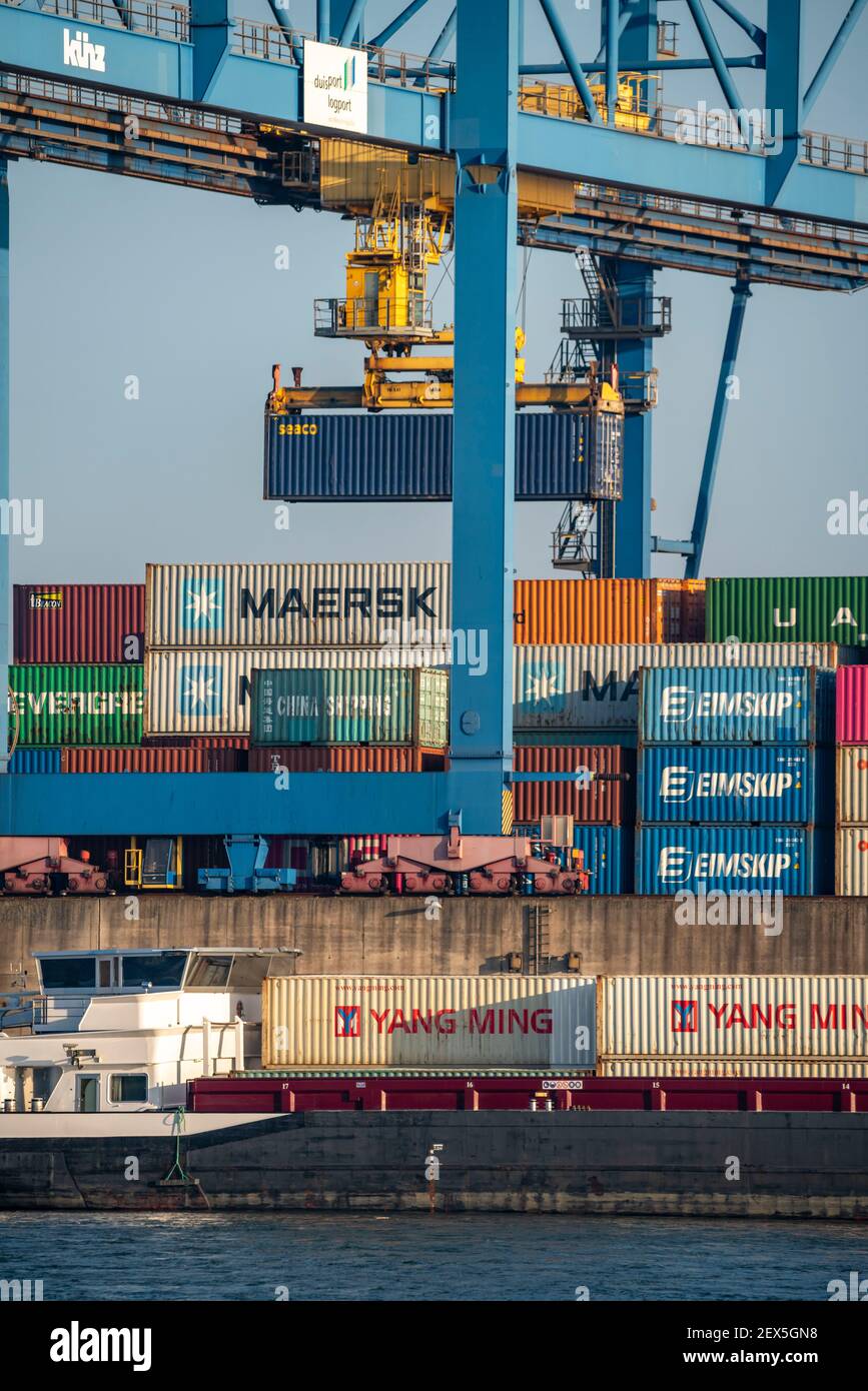 Container Terminal, Gateway West Terminal, Logport 2, cargo ship, in ...