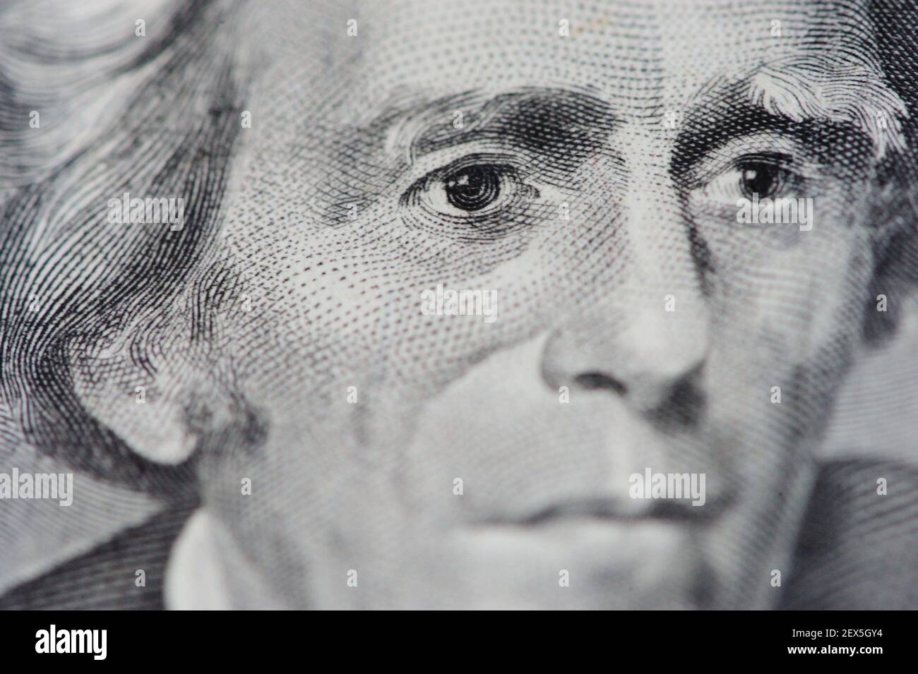 A close-up of Andrew Jackson on a $20 bill pictured on May 21, 2015. A ...